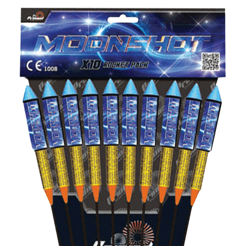 Moonshot 10pce Rocket Pack | The Original Fireworks Warehouse | The ...